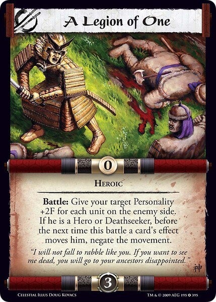 L5R : STRATEGY : A Legion of One (CELESTIAL ED) - FIXED | After : The ...