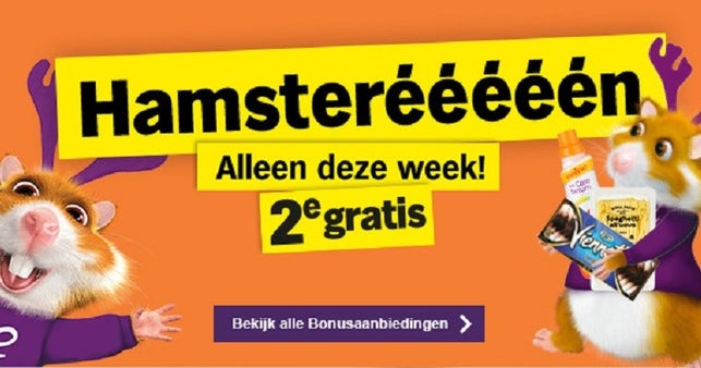 Hamsteren bij Albert Heijn - 2e artikel gratis