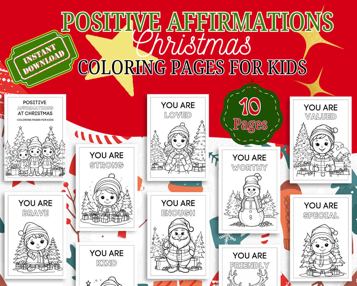 Boost Your Child's Self-Esteem with Positive Affirmation Christmas ...