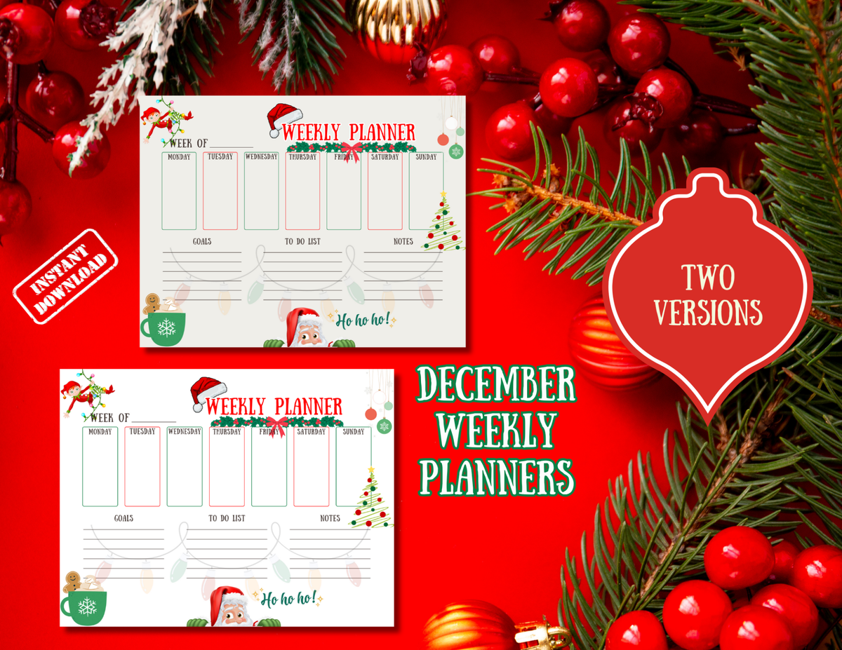 Taming Holiday Chaos: How Our Themed Weekly Planners Can Be Your Best ...