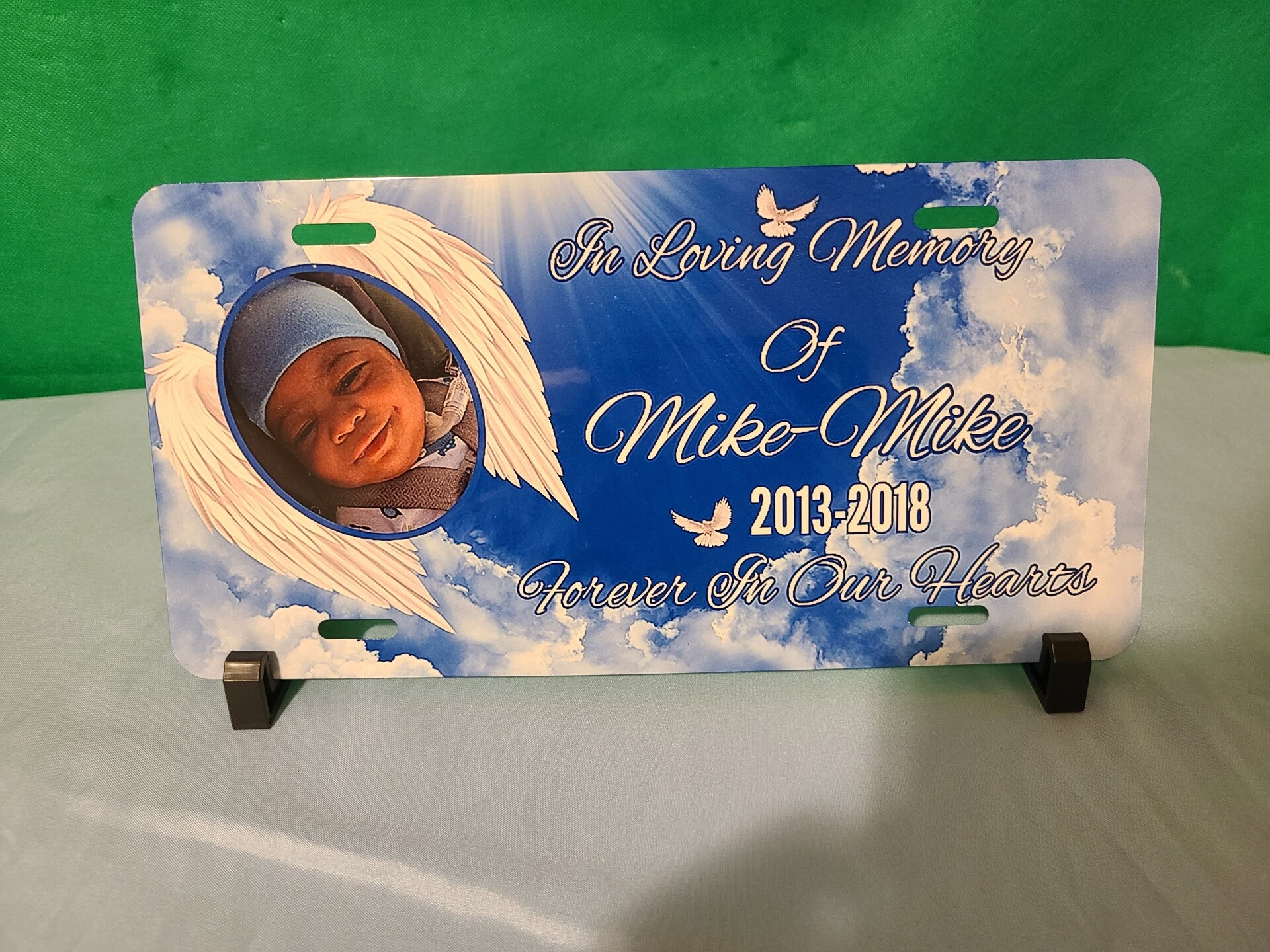 Memorial License Plate | Kenitra G's Custom Designs