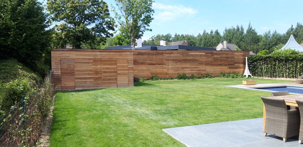 Tuinberging, Wand, Terras | Houtconstructies | Tuinen Jeroen Devriendt