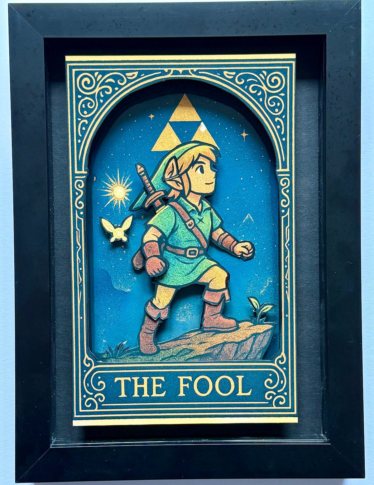 Legend of Zelda Stained Glass 3D Framed Art | Pixel Fiction