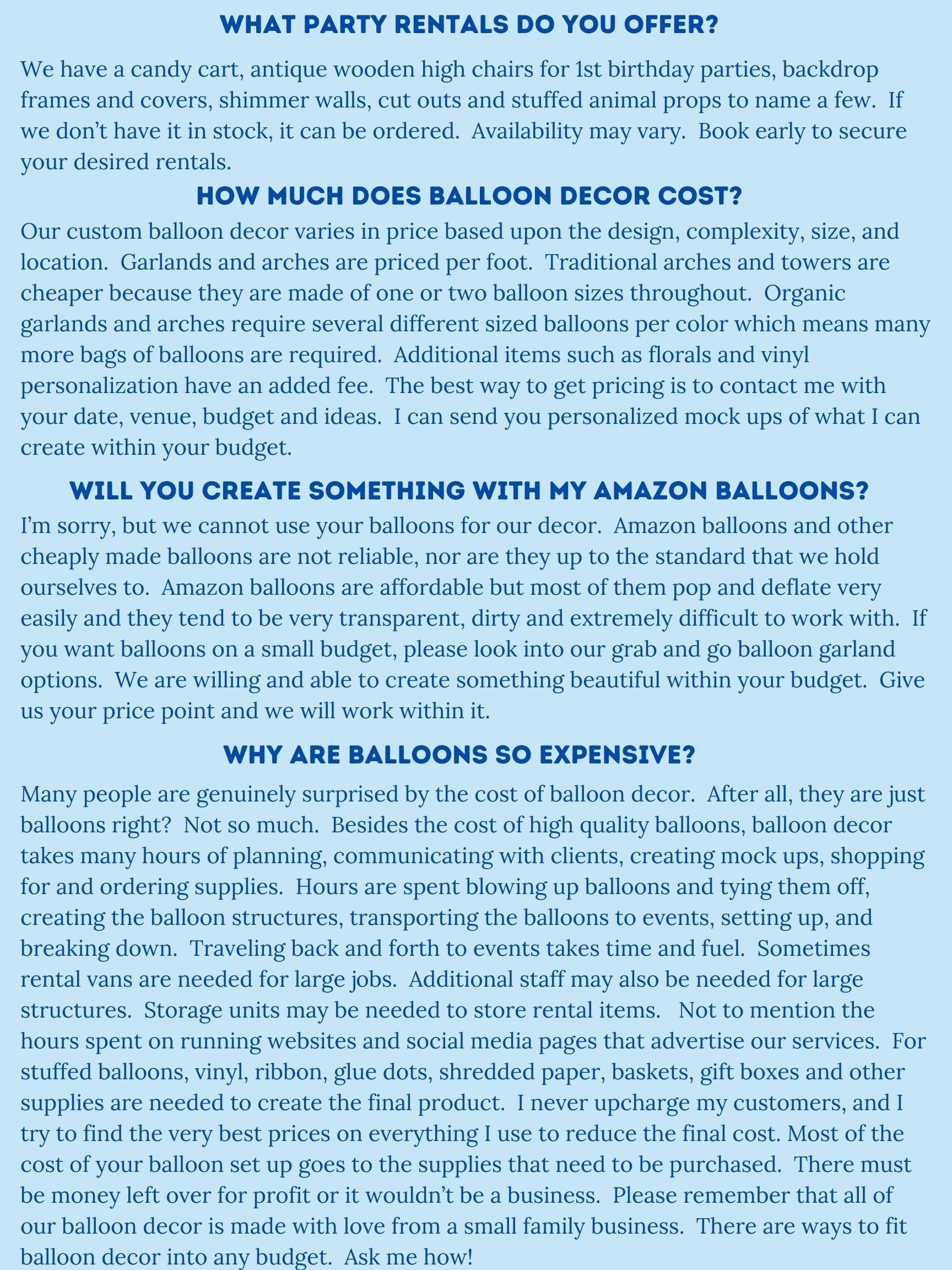 FAQ | Baddie's Balloons