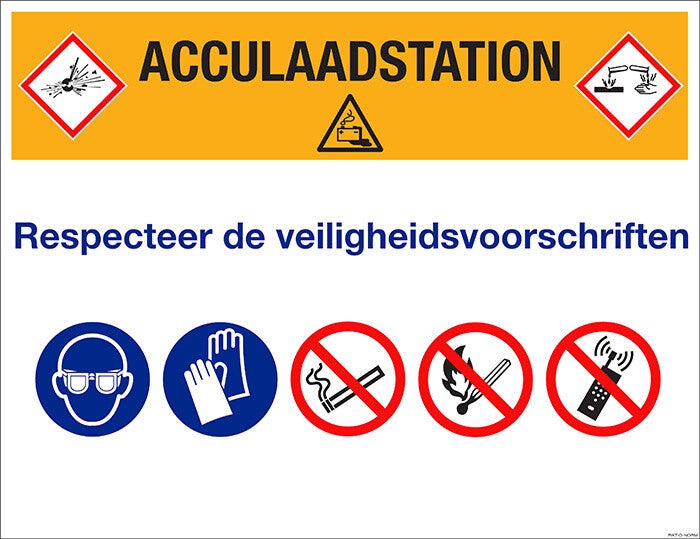 ACCULAADSTATION PICTOGRAMMEN LAADPLAATS