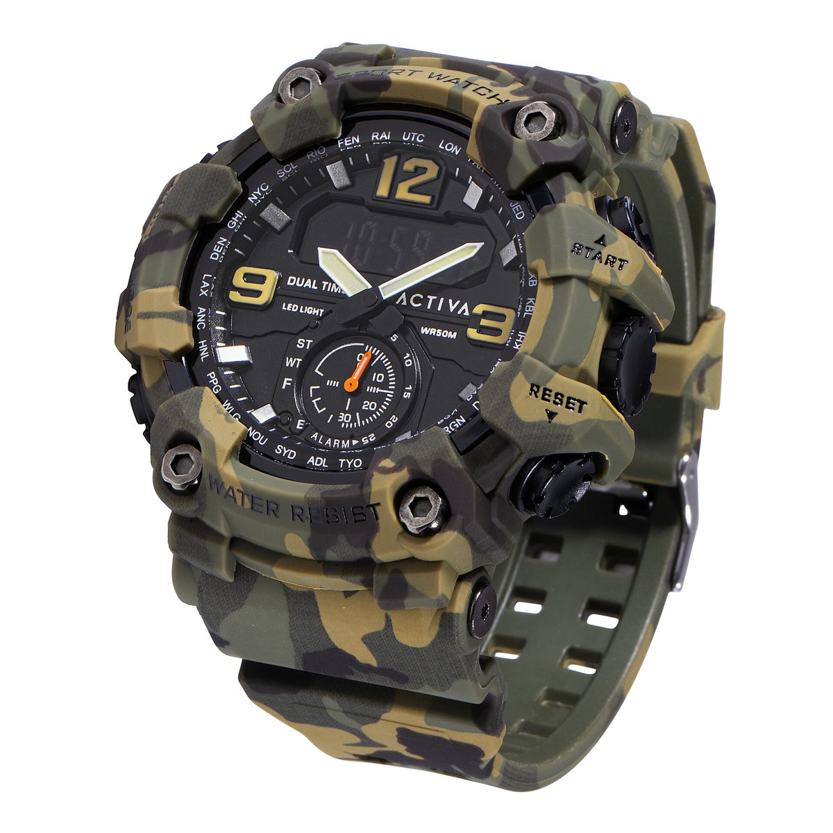 Activa X Invicta BlackOps Digital Men's Watch - 56mm, Camouflage, Green ...