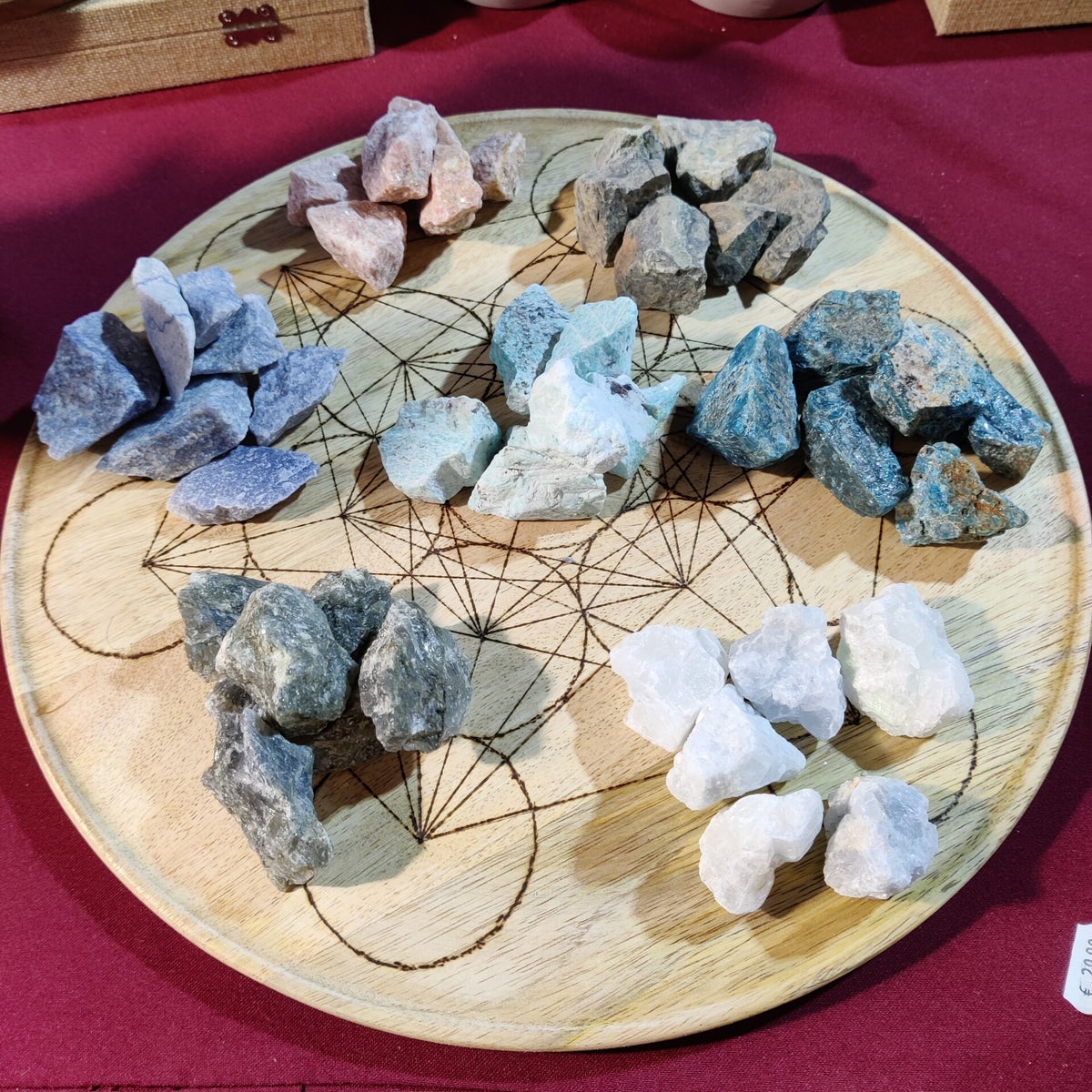 Complete Crystal Grid Set XXL - Bord + 66 Ruwe Stenen | Aloha Gems ...