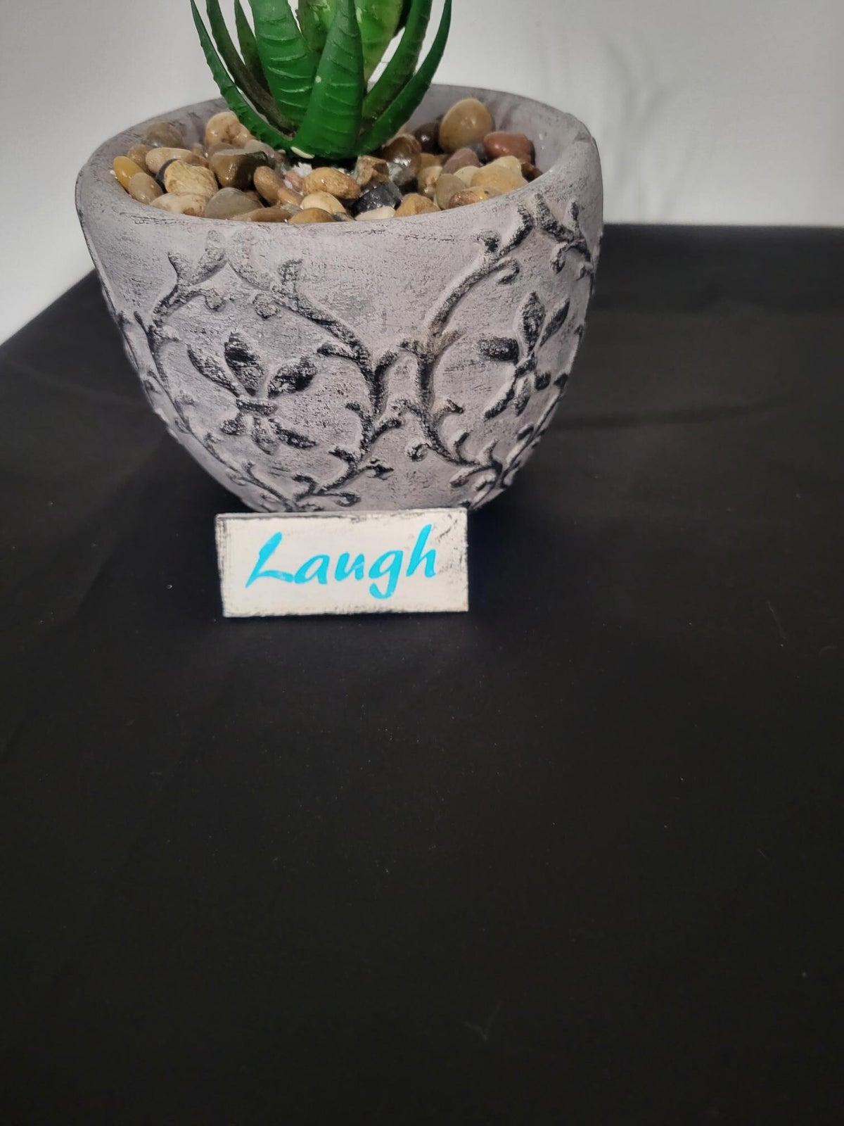 LAUGH Inspired Motivational Word Miniature Wood Prop | vintagejunkie.org