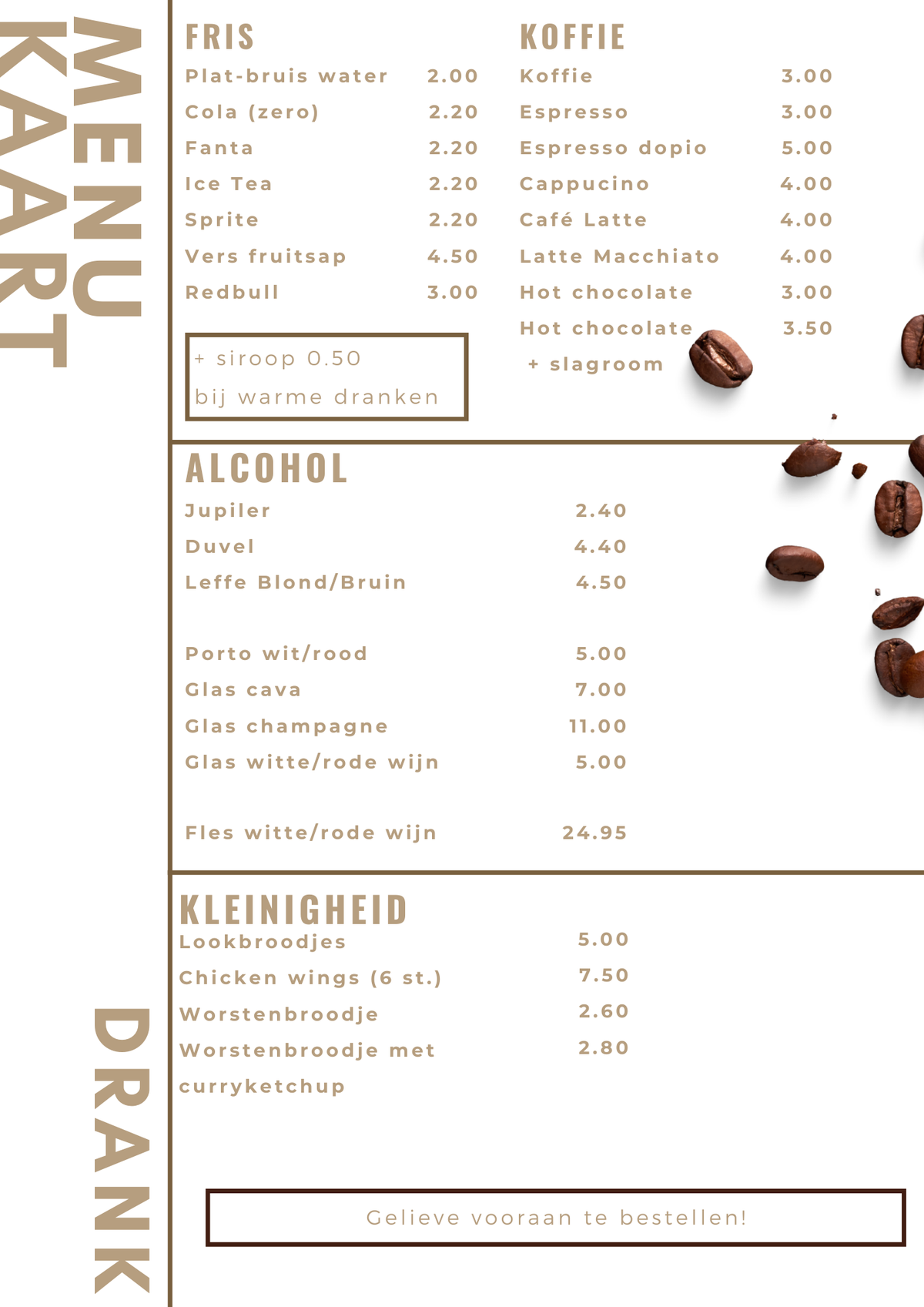 Menu | Bar Bru