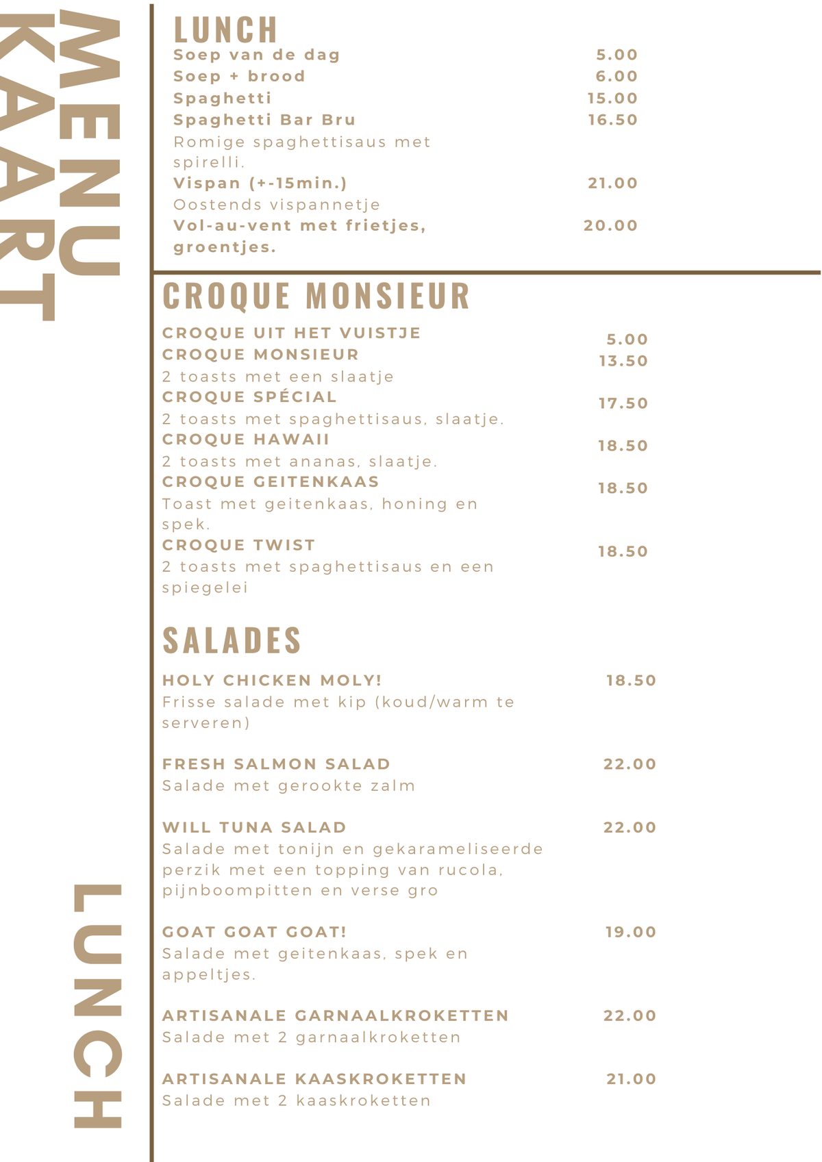 Menu | Bar Bru