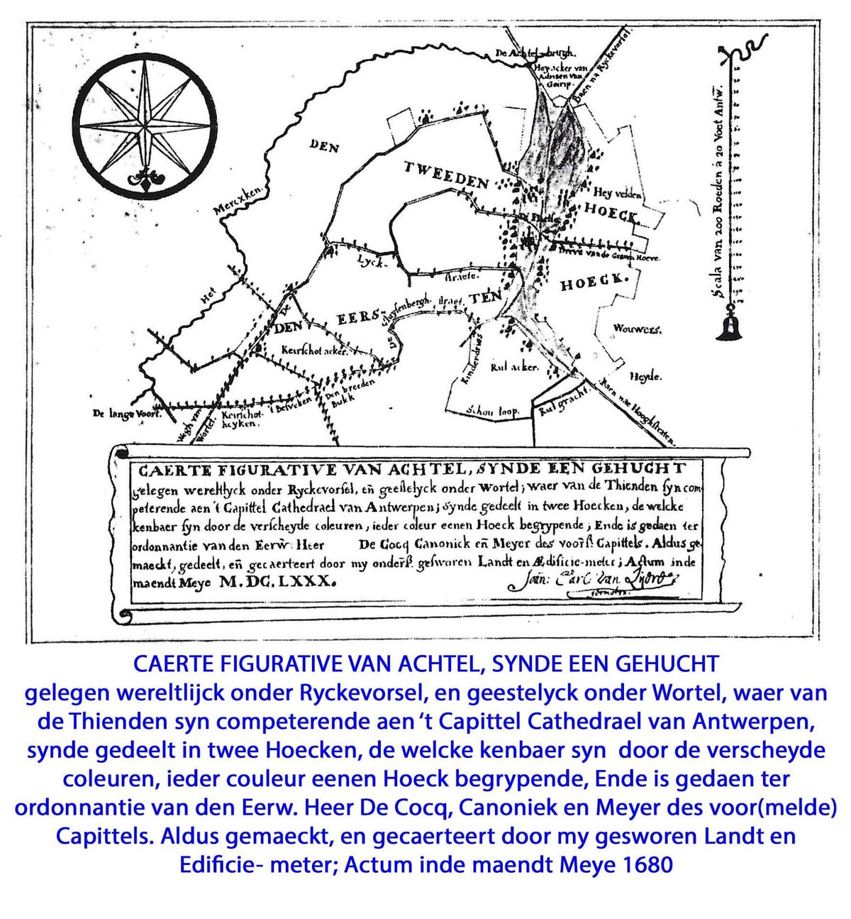 Caerte Figuratieve Achtel, dd 1680 / Bijdragen RIJKEVORSEL ...
