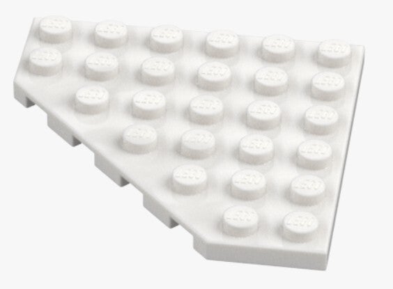 LEGO® 2x Platte 6x6x45° White Weiß 6107667 / 6106 beige 6x6 Star Wars ...