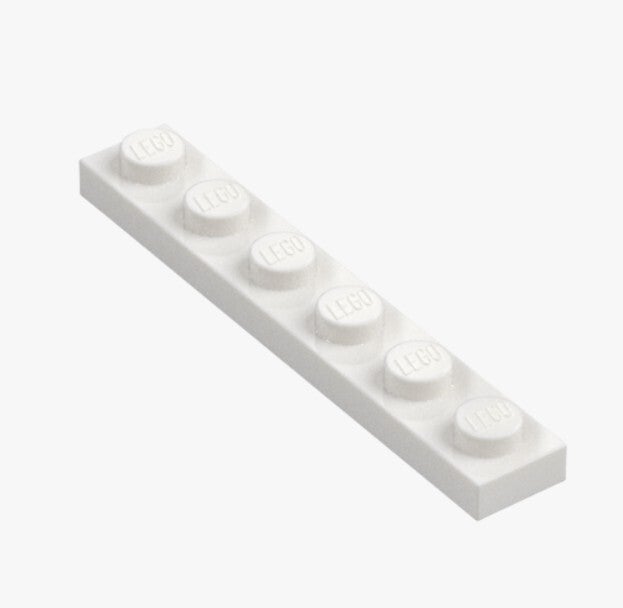 LEGO® 4x Platte 1x6 White - Weiß - 366601 - 3666 Plate Bauplatte Plate ...