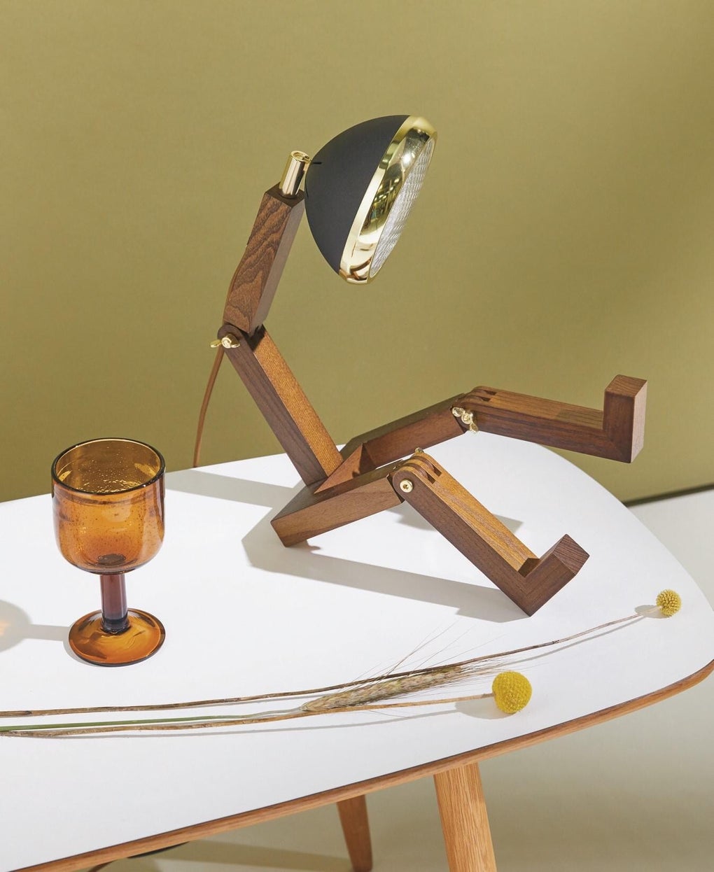 Mr. Wattson lamp, MATT BLACK-GOLD / LIMITED EDITION | ROMEO VETRO