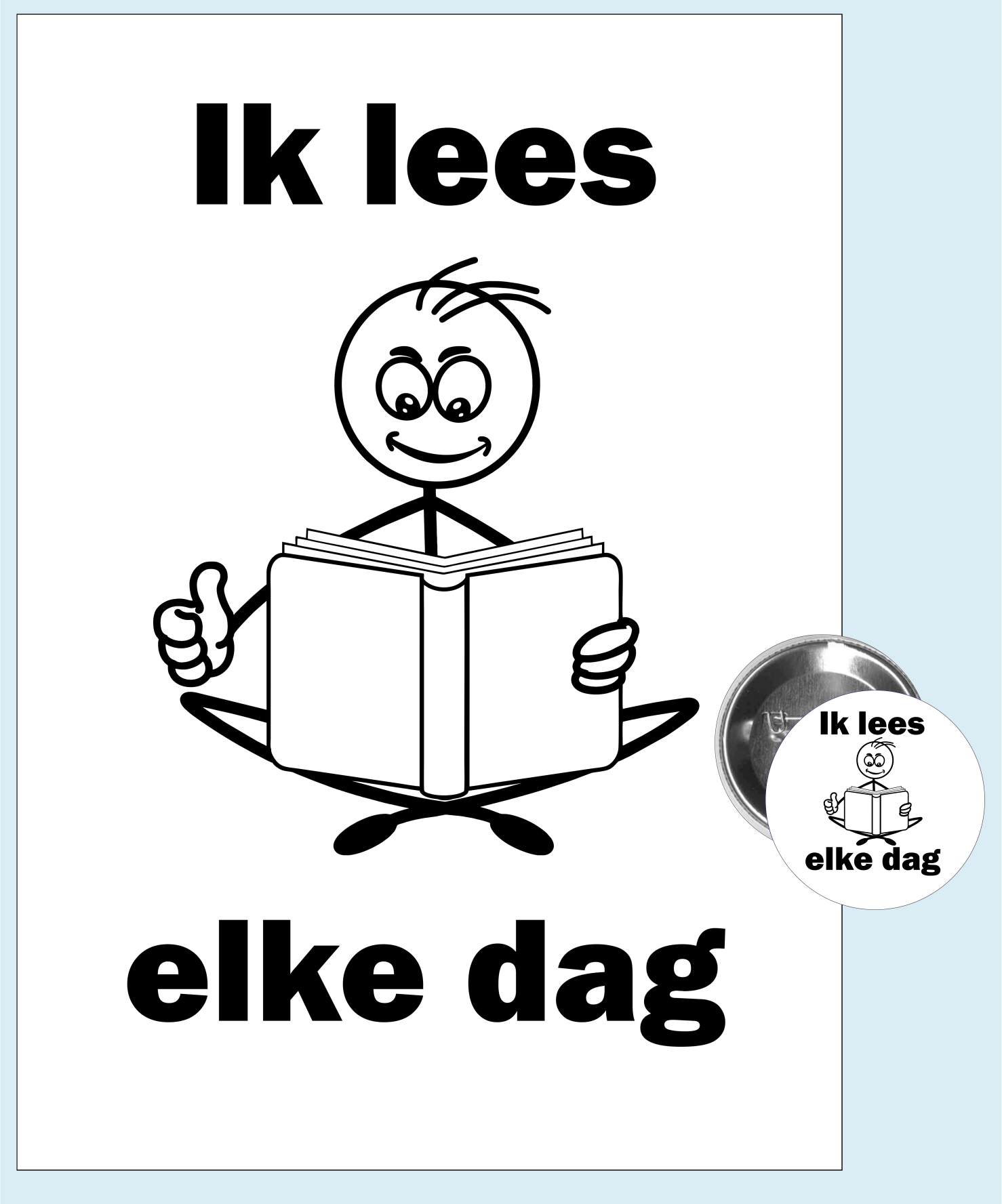 Poster 'Ik lees elke dag' A3 | DMS educatief lesmateriaal