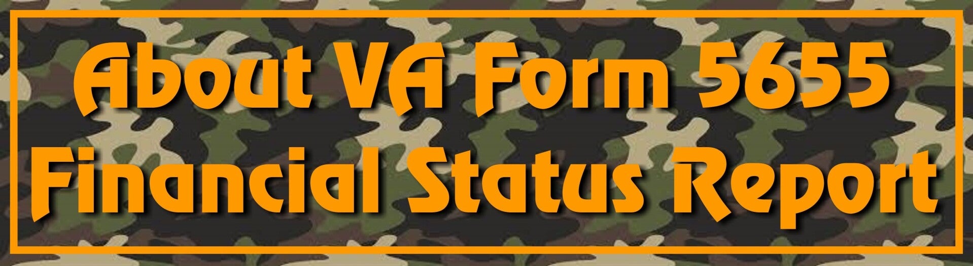 VA Form 5655- Financial Status Report / Debt Management / Veterans ...