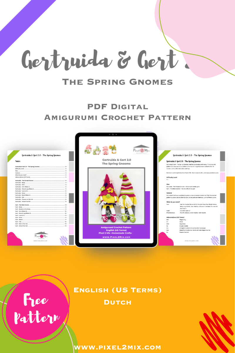 Gertruida & Gert 2.0 * The Gnomes * Free PDF Crochet Pattern | www ...