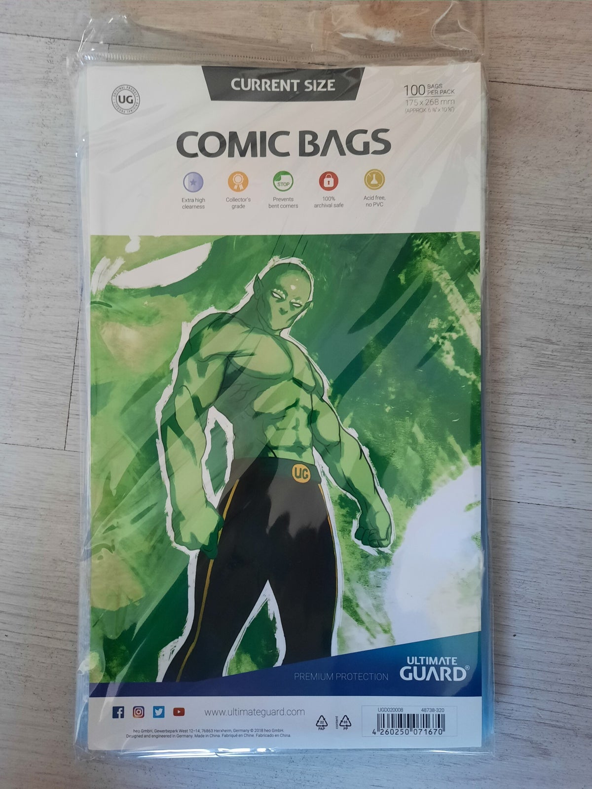 Current size comic bags | comics-kloosterman