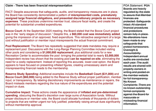 Response to the BOD's "Rebuttal" | Linville Land Harbor Board Recall 2025