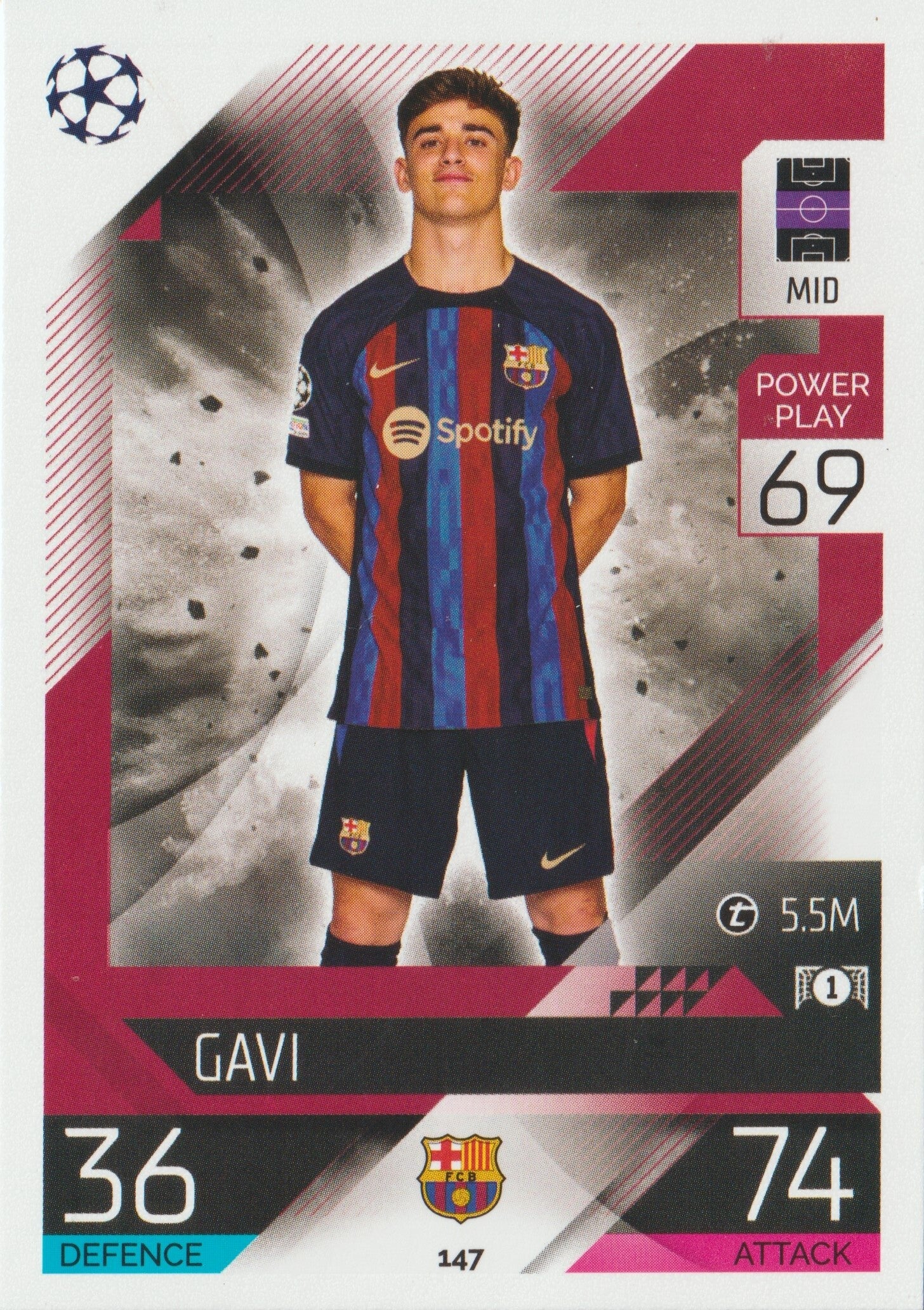 #147: Gavi (FC Barcelona) Topps Match Attax UEFA Champions League ... #147: Gavi (FC Barcelona) Topps Match Attax UEFA Champions League ...