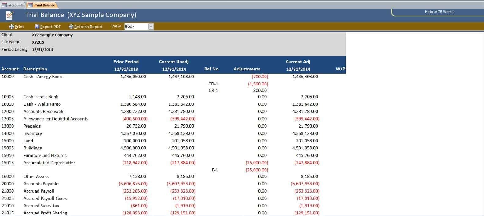 EZ Trial Balance Software