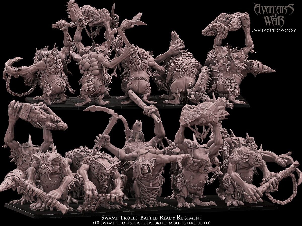 Swamp Trolls 5x Battleready 6 tm 10 - By Avatars of War | Immortalizing ...