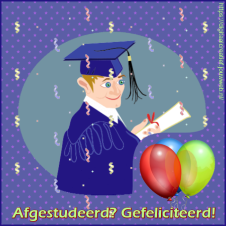 Geslaagd-Afgestudeerd. Whats App wenskaarten gratis te downloaden