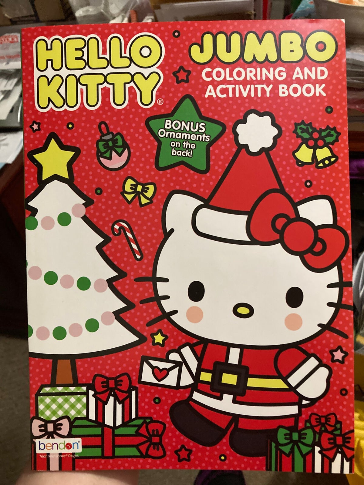 hello kitty christmas tree coloring pages