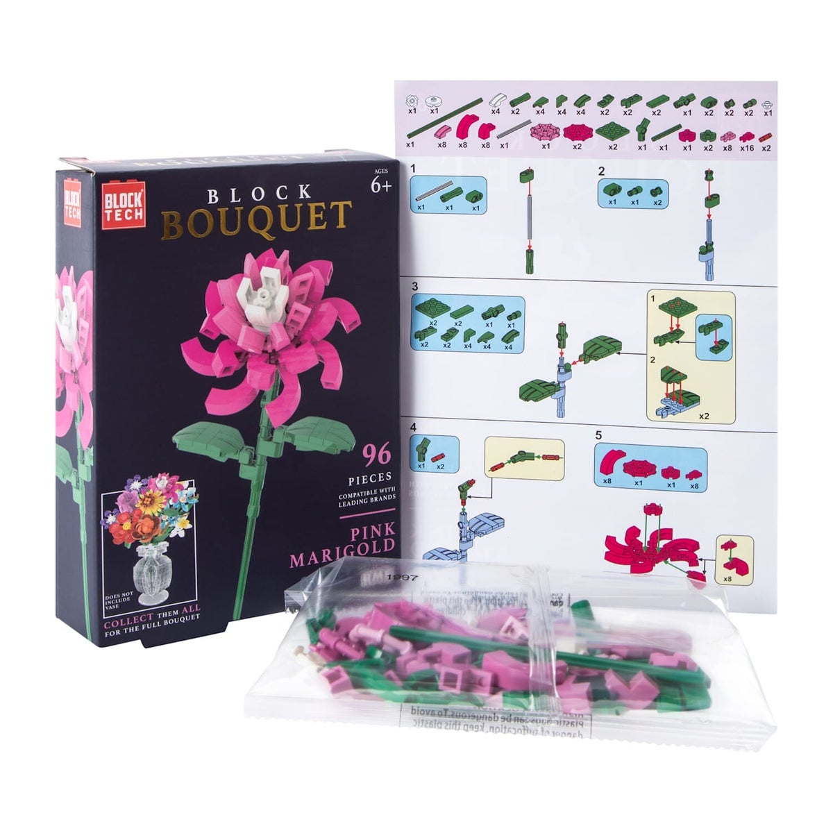 Block Tech Bouquet Flower Building Sets (multiple options) | Learning ...