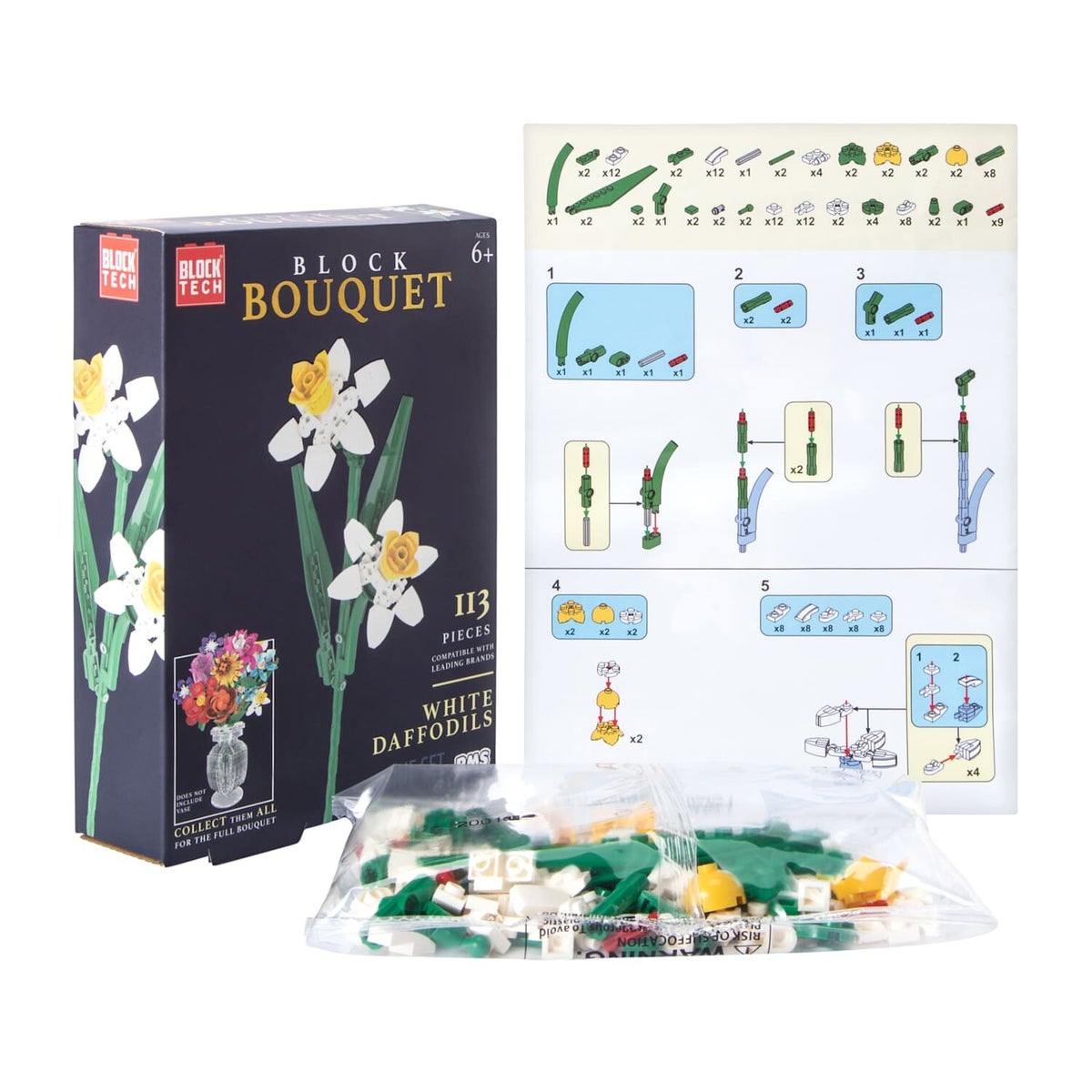 Block Tech Bouquet Flower Building Sets (multiple options) | Learning ...