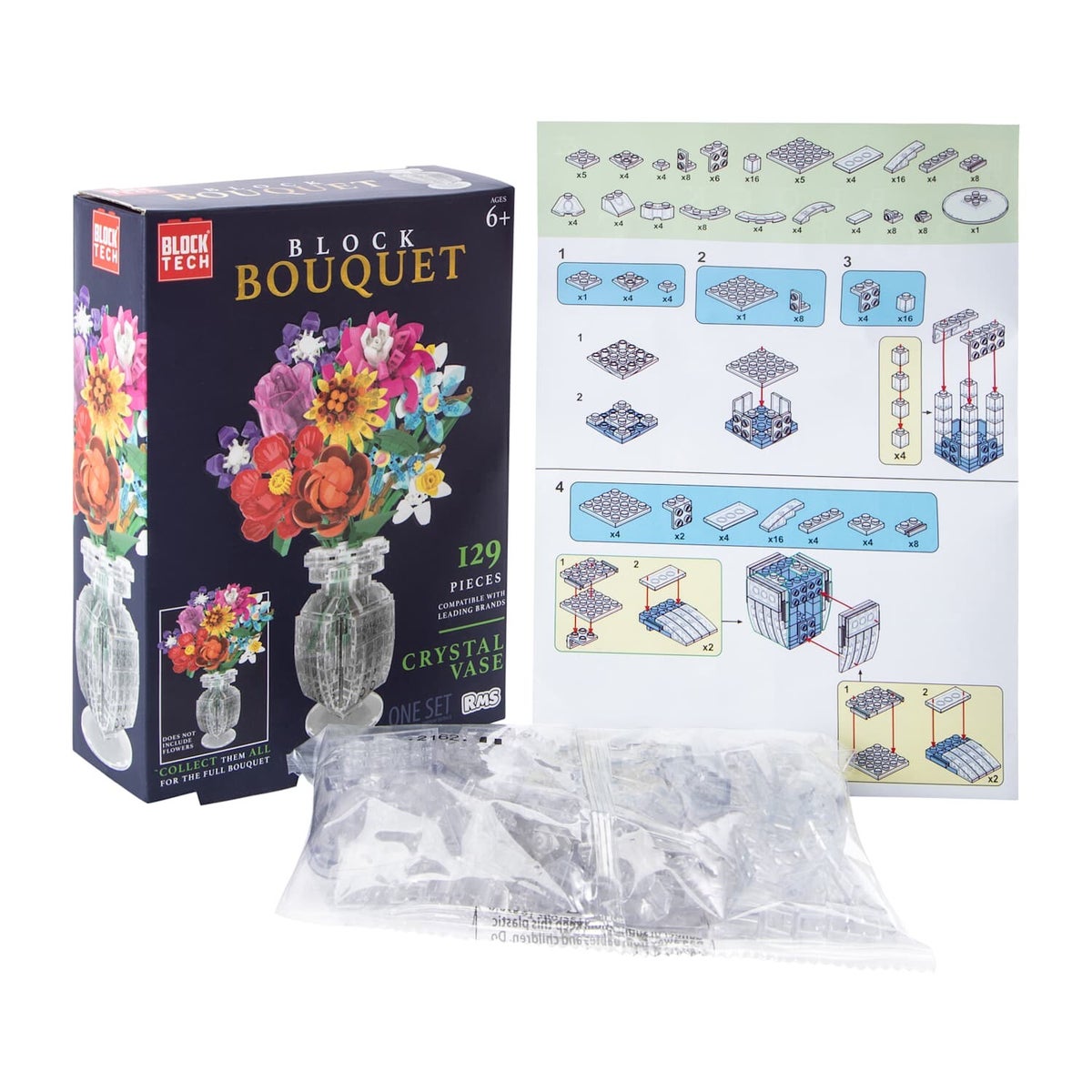 Block Tech Bouquet Flower Building Sets (multiple options) | Learning ...