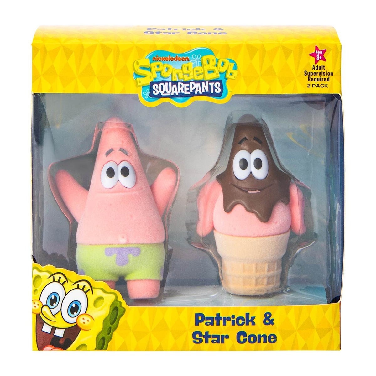SpongeBob SquarePants™ Flocked Figures - Patrick & Star Cone Set ...