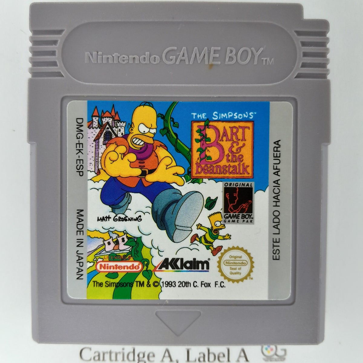 DMG Cartridge: The Simpsons Bart & The Beanstalk -ESP | OriginalGame