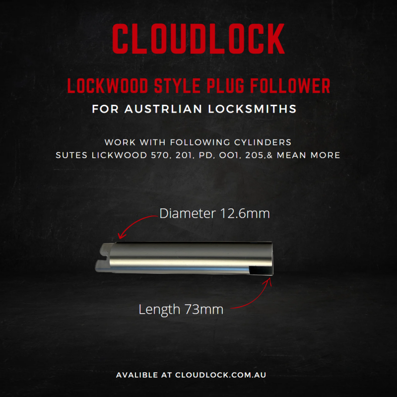 Apodised Aluminium Follower For Lockwood Locks | CloudLock