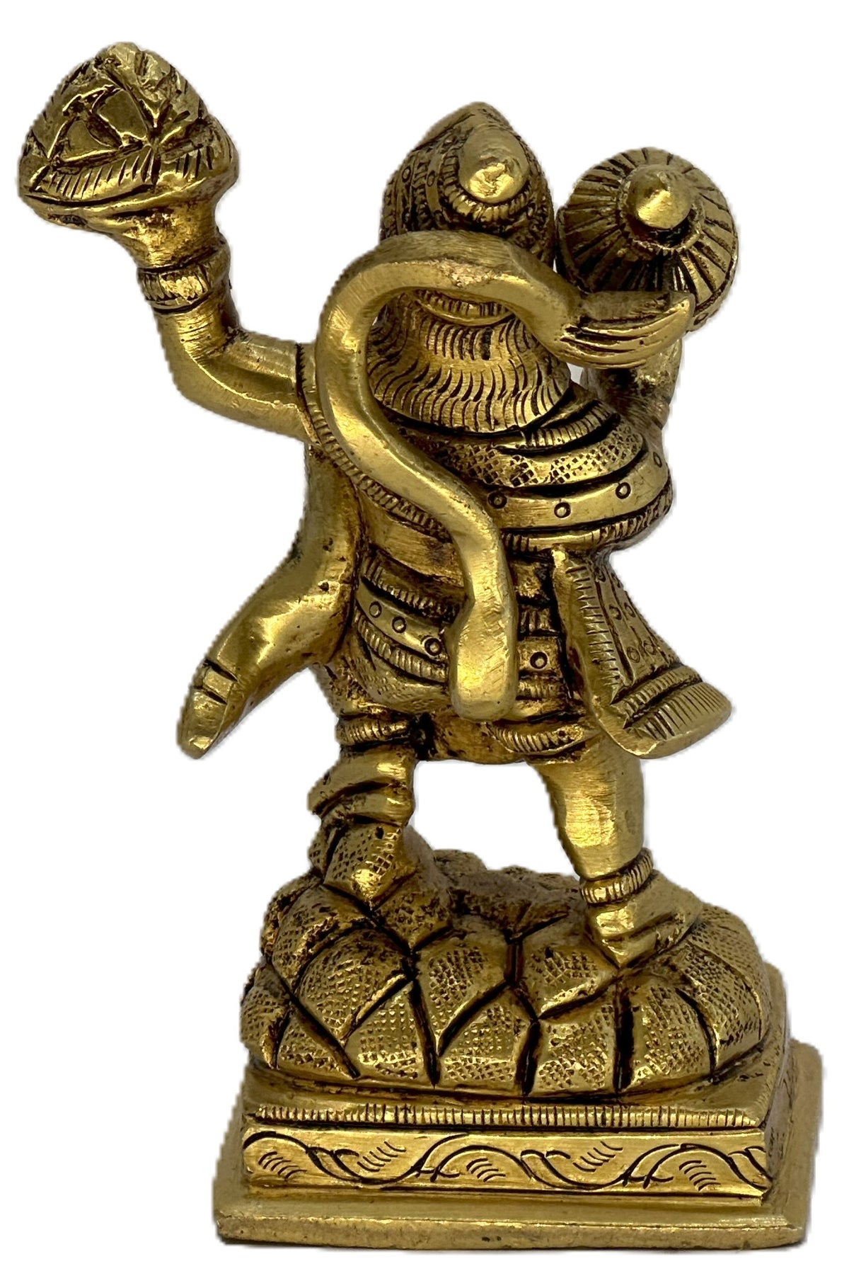 Brass Hanuman Ji Statue, Lord Hanuman Idol with Sanjeevani Booti, Rama ...