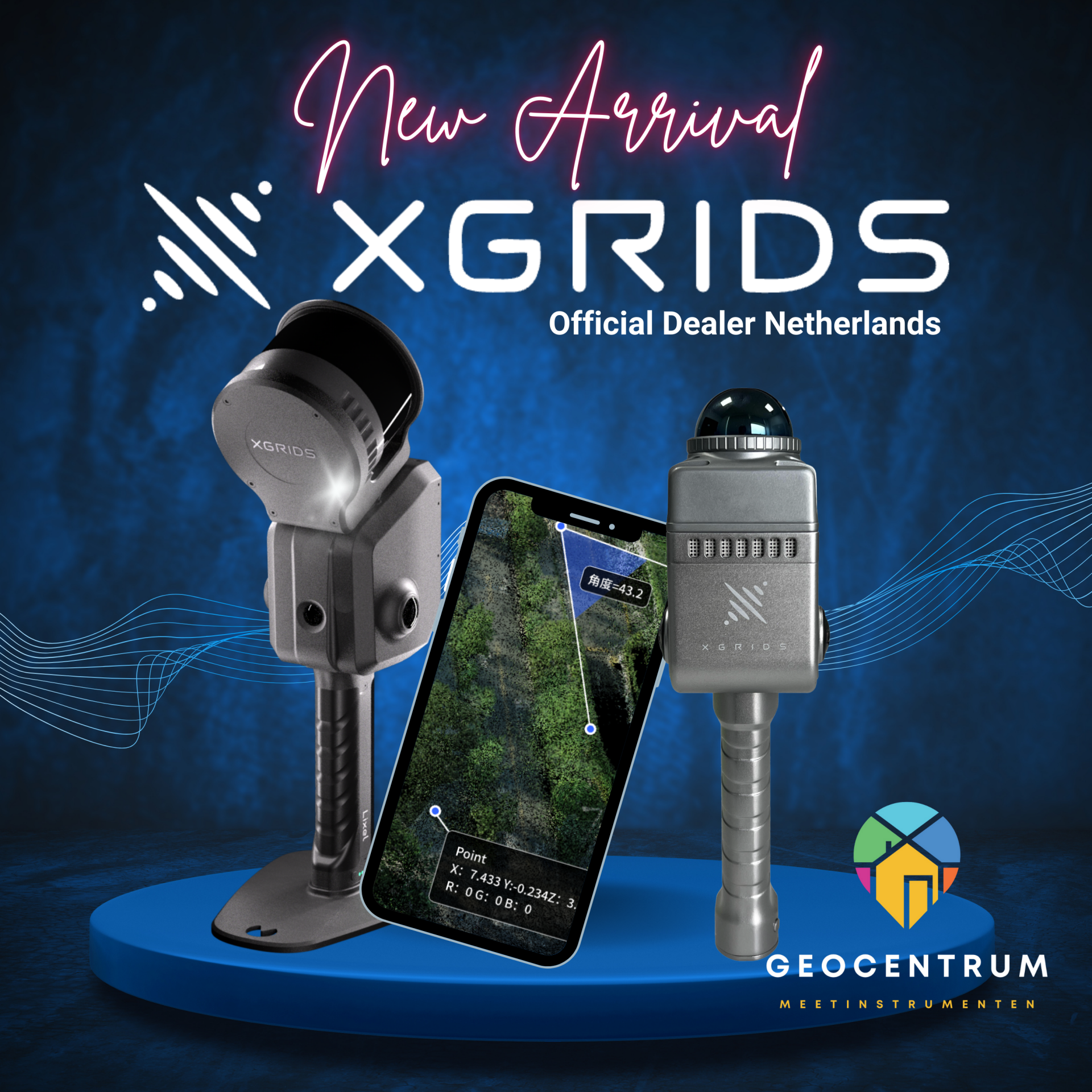 Geocentrum - LiDar scanners - TotalStation - GPSmeetstok