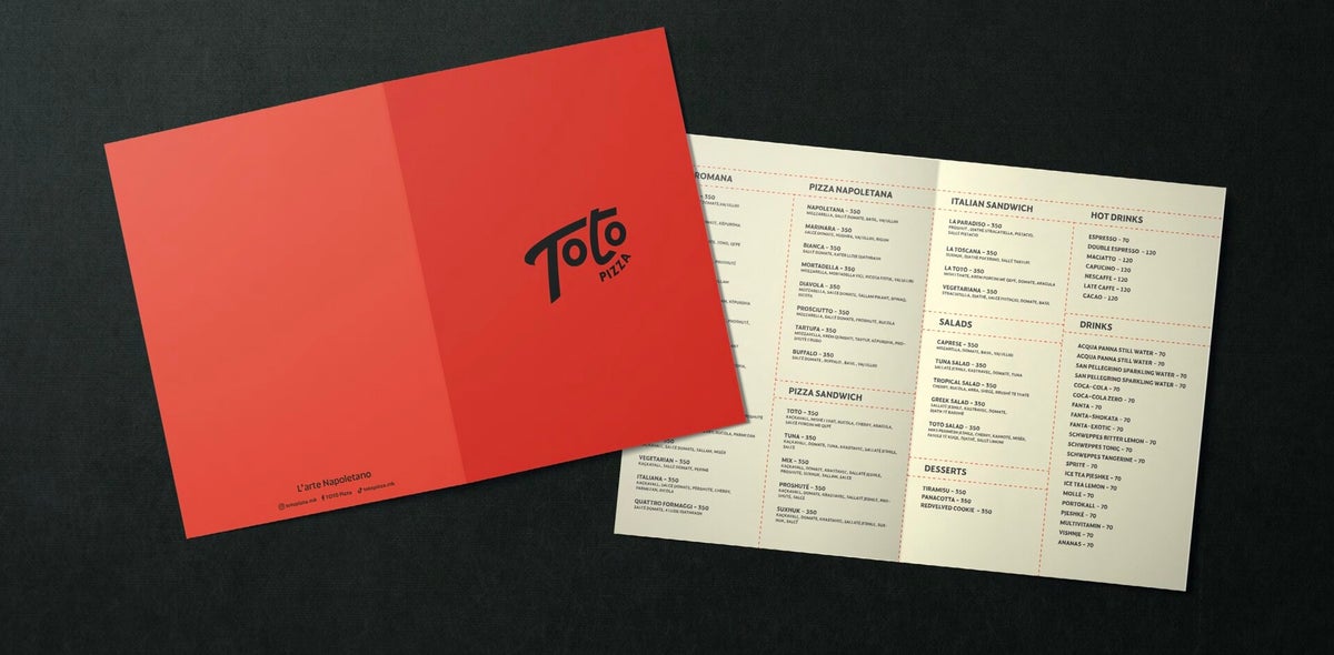 Menu / Toto Pizza
