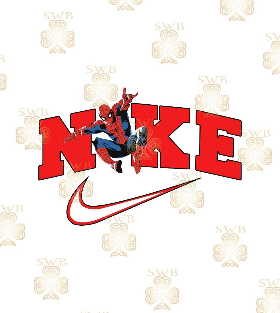 DTF, UVDTF or Sublimation Print- Nike Spiderman | Shamrock Wholesale Blanks