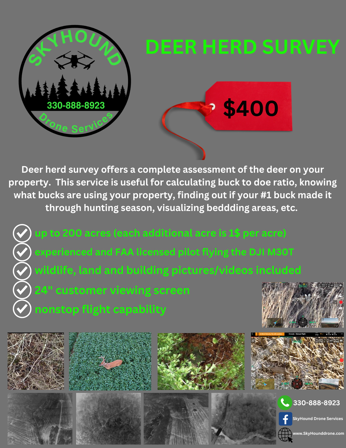 Deer herd survey | skyhounddrone.com