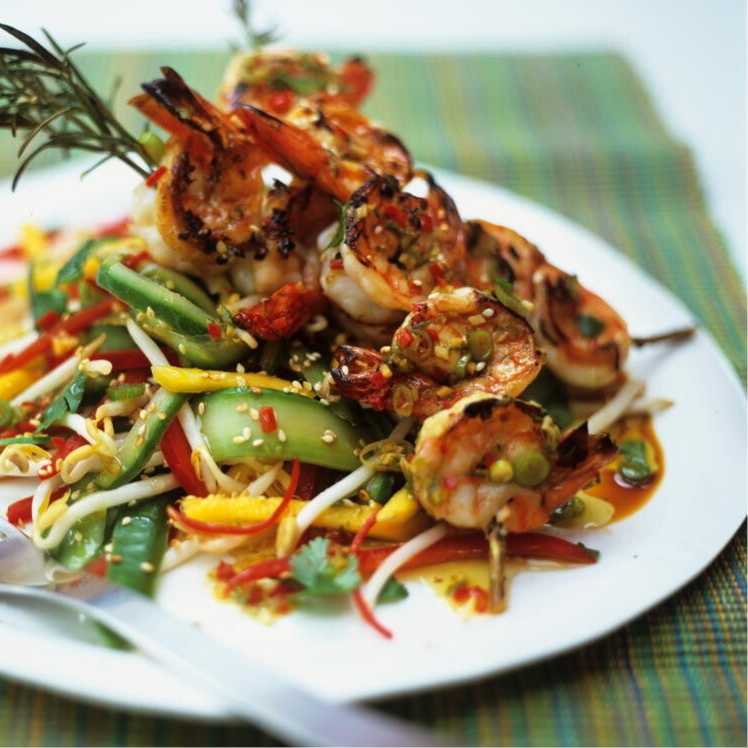 Thaise mango salade met scampi | Soeplesse