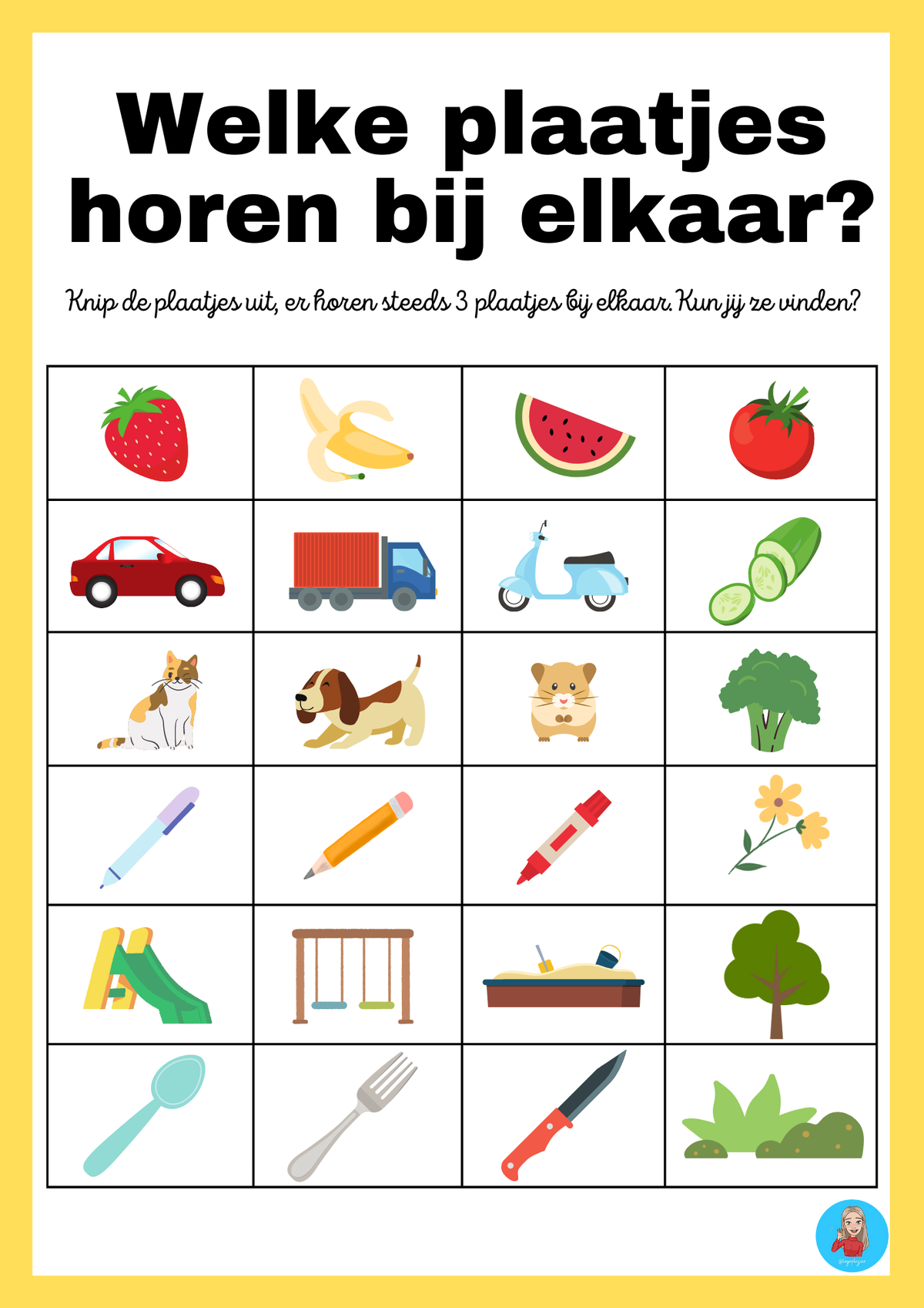 Woordcategorieën - Welke plaatjes horen er bij elkaar? | @logoplezier