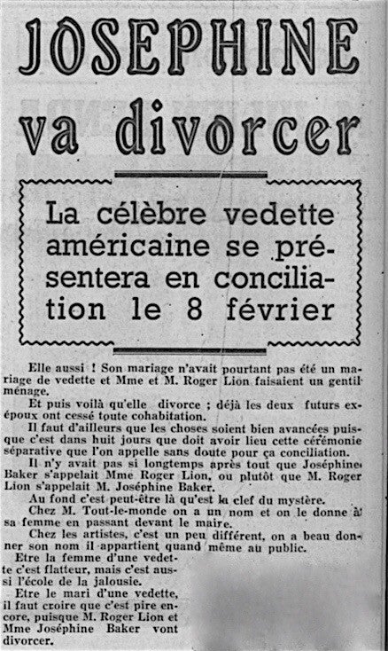 Jean Lion / Hommes de sa vie / La femme | Une icône : Joséphine Baker