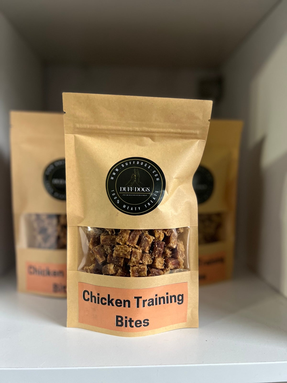 100% Chicken Training Bites - 100g | Duff Dogs