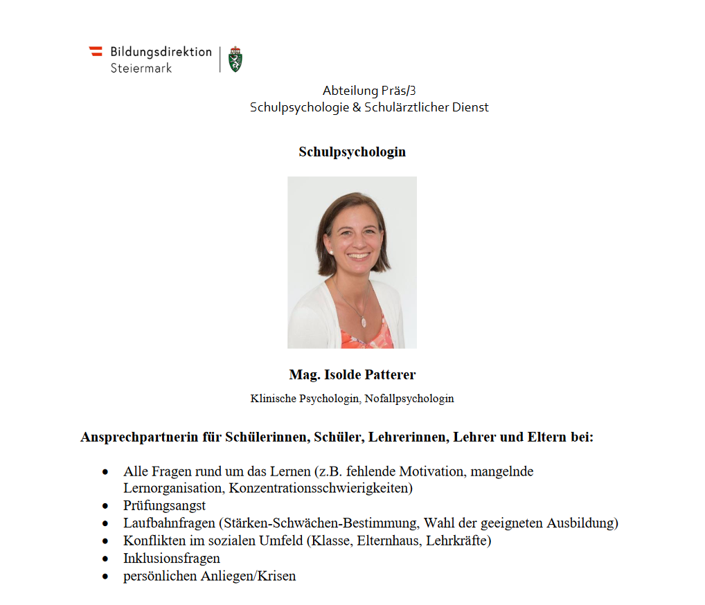 Schulpsychologie / Beratung und Unterstützung | MS-Froebel