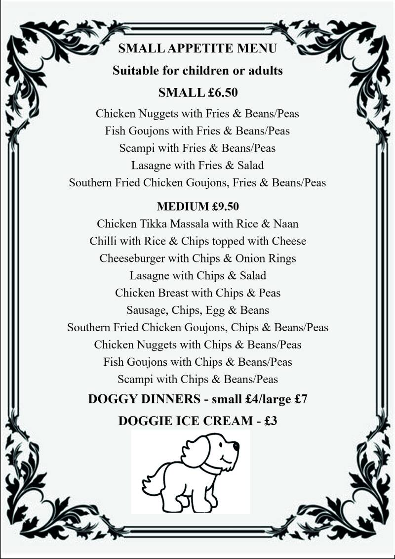 Menus | Travellers Inn