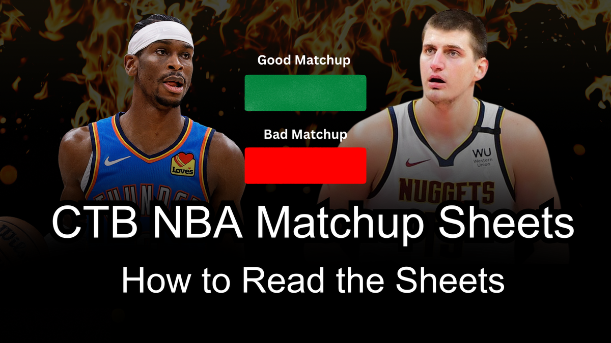 How to read NBA matchup sheets / NBA Matchup Sheet | Cook The Books