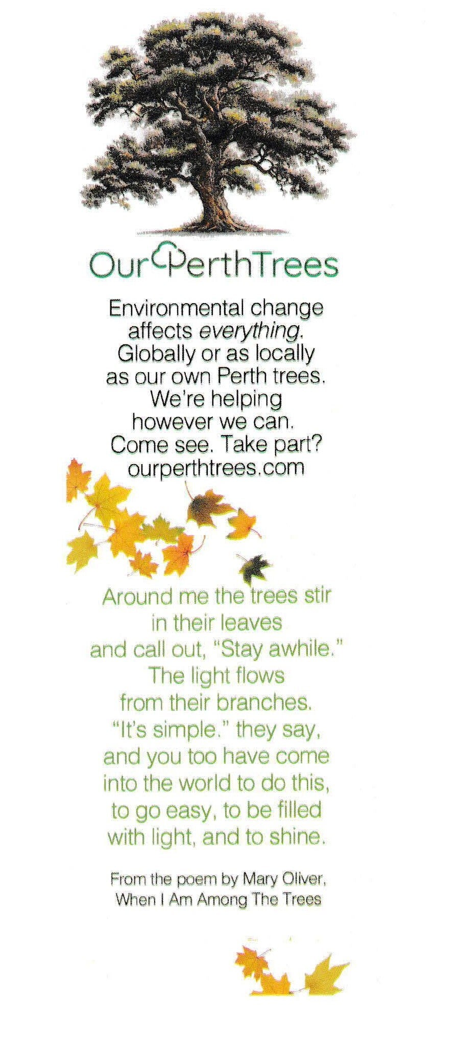 Say I am a tree / Trees, and more | Our Perth Trees
