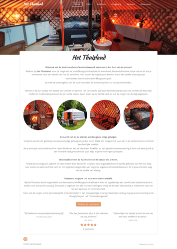 Example of websites built by clients | Webador