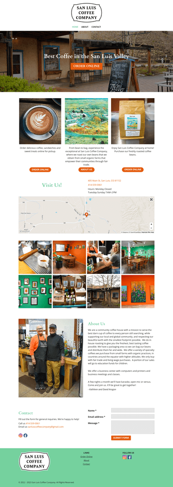Example of websites built by clients | Webador.co.uk
