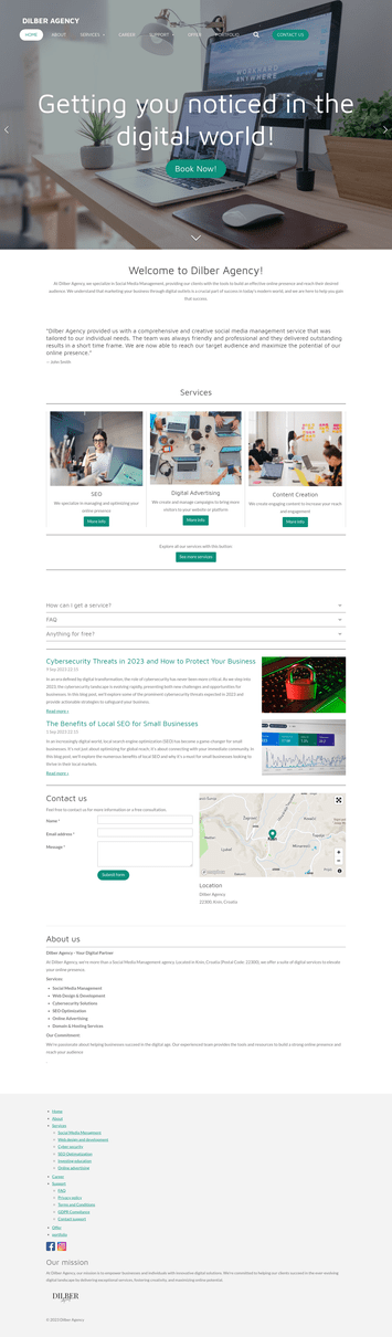 Example of websites built by clients | Webador